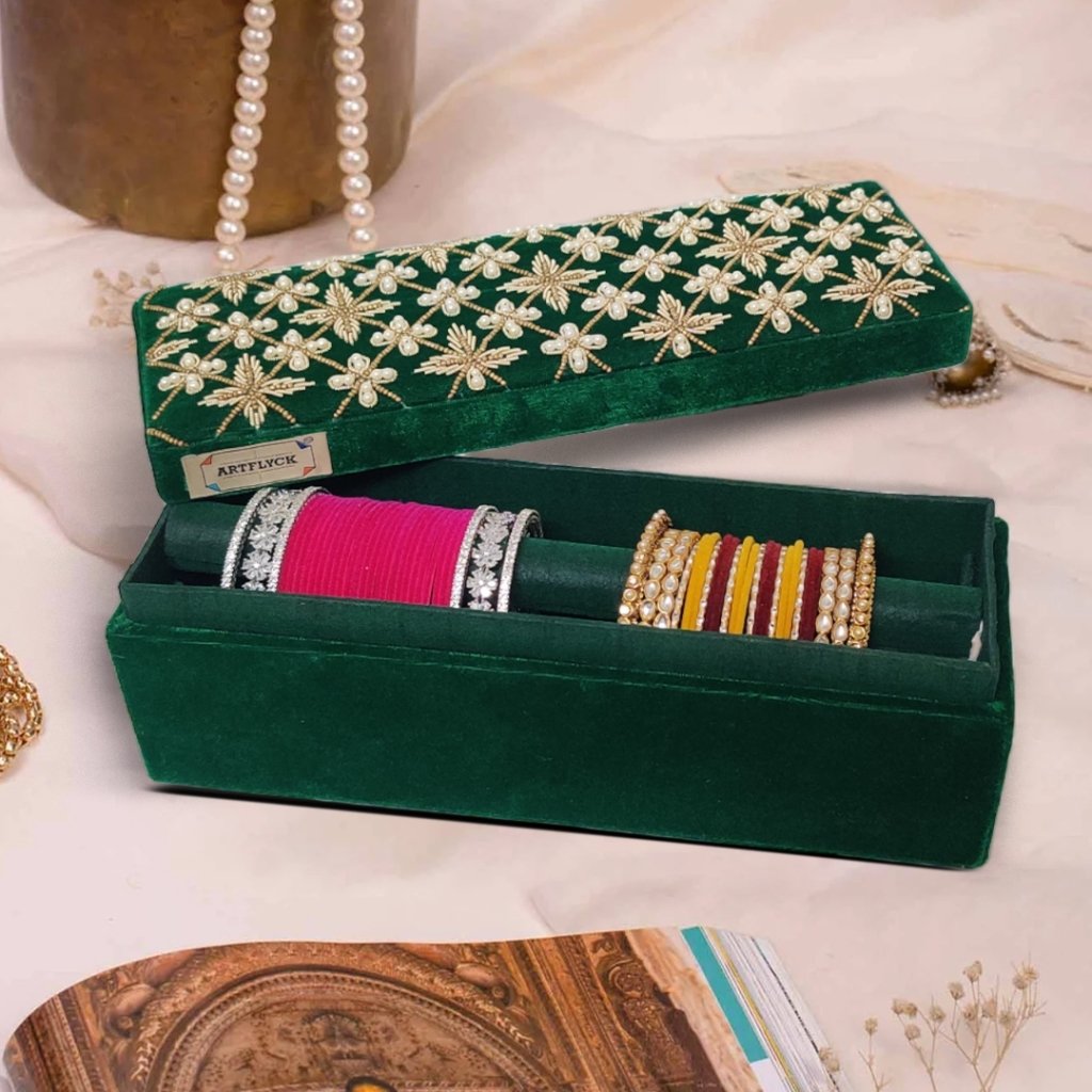 Emerald Green Bangle Choora Box – ArtFlyck